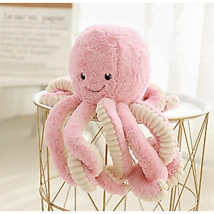 JOSON Cute Octopus Plush Toys, Soft Octopus Stuffed Animals, Girls and Boys Adult Birthday (16 Inch, Pink)