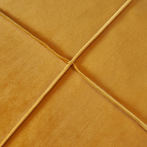 Christopher Knight Home Cytheria Honey Velvet Square Bean Bag Ottoman