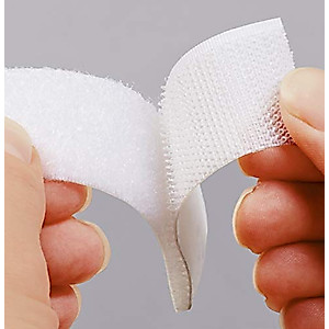 Scotch Multi-Purpose Hook and Loop Fasteners, 1 Roll, White, For Indoor Use, 3/4 in x 15 ft