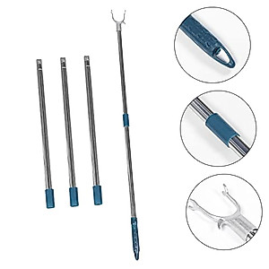 Zerodeko Clothes Rail Adjustable Clothes Rack Closet Hangers for Clothes Heavy Duty Coat Hooks Clothing Hanger Reach Garment Hook Reach Stick Ceiling Reaching Pole Clothes Reaching Rods CD