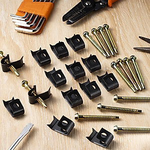 Dreyoo 14 Pack Sink Clips Kit, Undermount Sink Clips Sink Compatible with Moen/Elkay Sink for Kitchen, Bathroom, U Channel Clips for Bathroom Counter, Universal Sink Mounting Kit Bracket Support