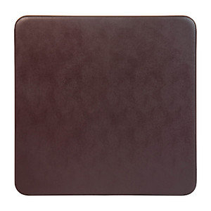 EMMA + OLIVER Brown Foldable Card Table with Vinyl Table Top - Game Table - Portable Table