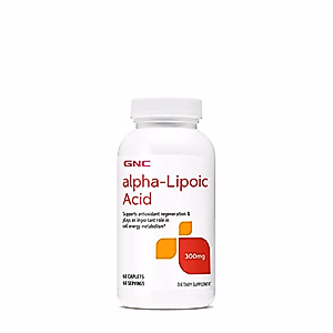 GNC Alpha-Lipoic Acid 300mg | Supports Antioxidant Regeneration and Plays an Important Role in Cell Energy Metabolism | 60 Caplets