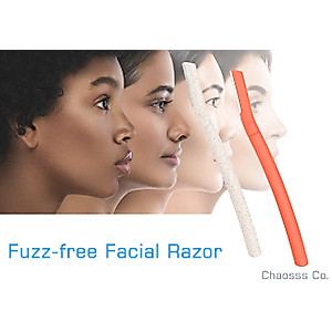 Chaosss &., Facial Fuzz-Free Razor, Eyebrow Trimmer Chaosss Co. Professional Exfoliating Dermaplaning Tool, Peach Fuzz Shaver and Multipurpose Razor Home Skin Care for Women and Men (Pack of 4)