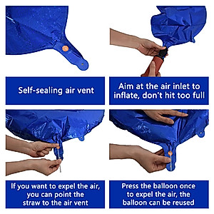 TONIFUL 40 Inch Number 1 Balloon Laser Dark Blue Digital 1 Balloon Giant Foil 1 Navy Blue Balloons for 1st Birthday Party Engagement 1st Anniversary Celebration Graduations Decorations Supplies