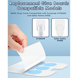 PACETAP 18 Pack Replacement Glue Boards for Dynatrap DT3005W Dot and Safer Home SH502, Indoor Outdoor Dynatrap Refills Glue Card, Sticky Refillable Glue Boards for Dynatrap
