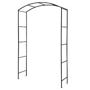 Giantex Garden Arch Trellis, 7.5FT High x 4.6FT Wide, Metal Garden Arbor Rose Arch for Climbing Plants, Wedding Archway with Stakes, Outdoor Trellises Pergola for Lawn Bridal Party Decoration