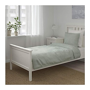 IKEA Bergpalm Duvet Cover and Pillowcases Green Stripe 604.231.86 Size: Twin