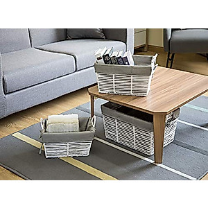 Home Zone Living VS19450E Nursery Basket, White/Grey