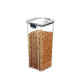 Iuhan Storage Jar,Food Storage Containers,Home Kitchen Pantry Organization,Square Transparent Buckle Dry Storage Jar for Miscellaneous Grains Barley Noodle Nut Candy Dry