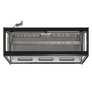 KoolMore CDC-7C-BK 48 in. Refrigerated Bakery Display Case with Clear Glass Front, Sliding Rear Doors, LED Lighting, Adjustable Temperature, and Dual Shelving for Baked Goods in Black, 7 cu. ft