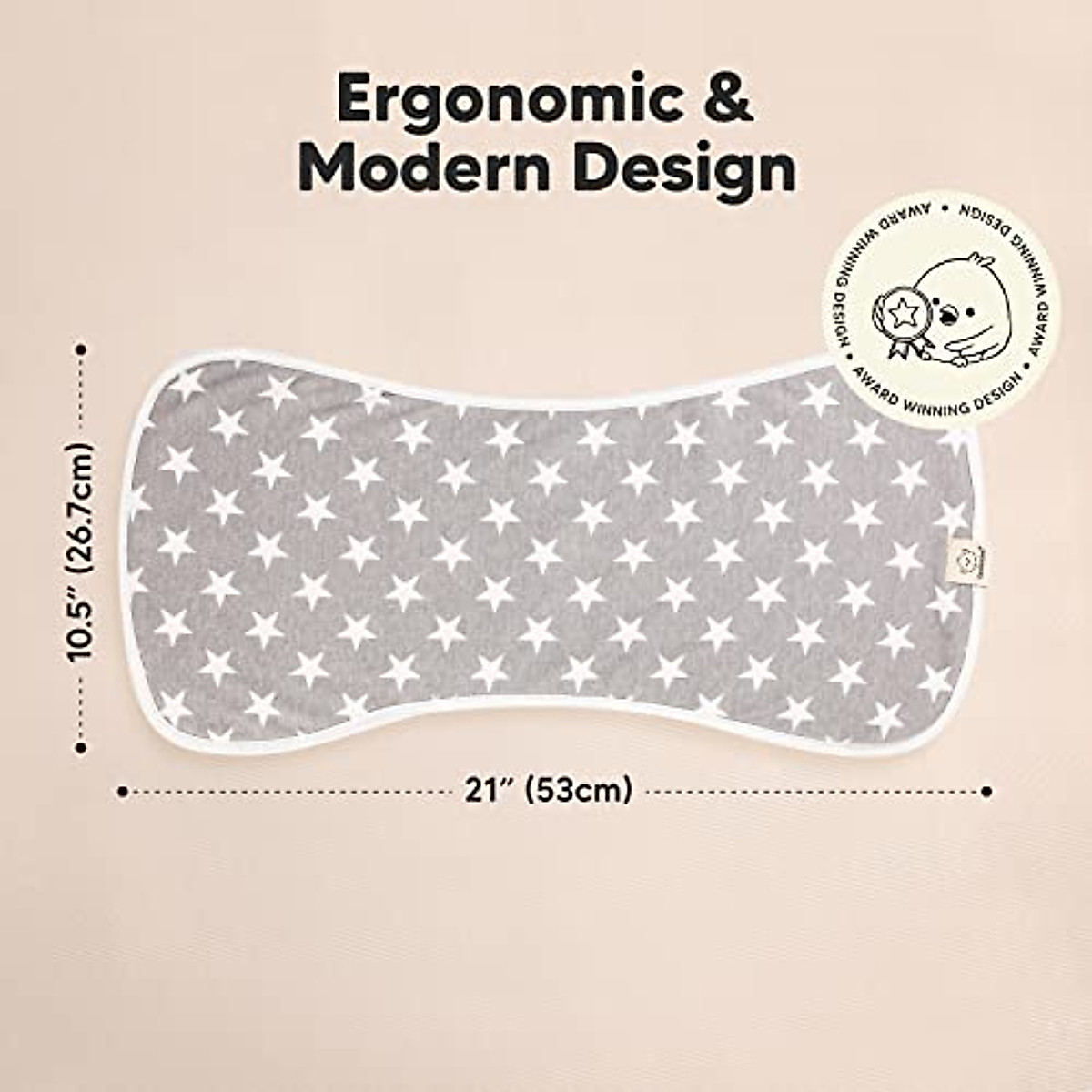 5-Pack Organic Burp Cloths for Baby Boys and Girls – Ultra Absorbent Burping Cloth, Burp Clothes, Newborn Towel - Milk Spit Up Rags - Burpy Cloth Bib for Unisex, Boy, Girl - Burp Cloths (Grayscape)