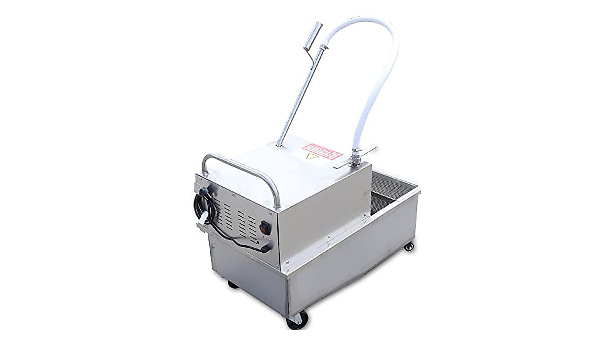 55L Commercial Portable Fryer Oil Filter Cart 110V