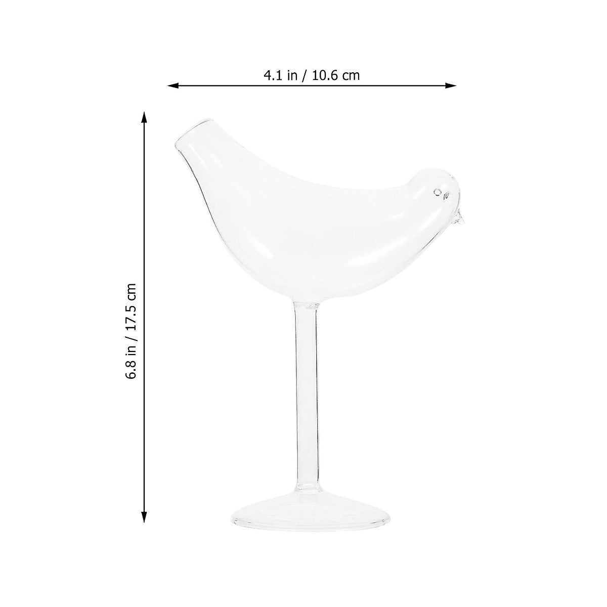 Hemoton Wine Glasses Set of 4, Bird Shape Wine Glasses Cocktail Glass, Bird Martini Glasses for Holidays Anniversary Birthday Wedding Party Celebrations 5 Ounce/150ml