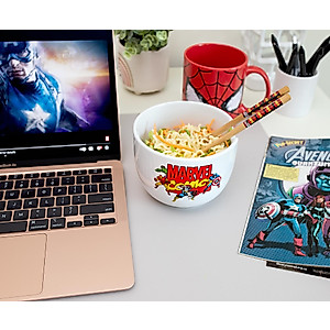 Marvel Comics The Avengers 20-Ounce Ramen Bowl and Chopstick Set