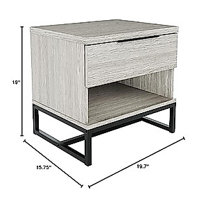 Boyd Sleep Catania, Contemporary Wood Finish, 5 Piece Drawer, Barnwood Grey Nightstand