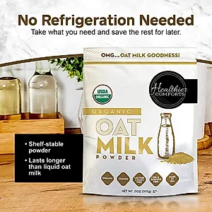 Oat Milk Powder 21oz - Natural and Plant Based Milk with a Clean Formula - Gluten-Free, Vegan, USDA Organic Certified, Non-GMO, Dairy Free, and Lactose Free Milk Powder with No Refrigeration Required
