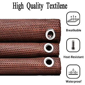 SANXIA Zero Gravity Chair Replacement Fabric with 4 Bungee Cord Kit, Repair Cloth with Replacement Lace Cord, Fix Tools for Anti Gravity Lounge Chairs Outdoor Recliners (Advanced Brown, 17" Wx63 H)