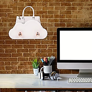 VALICLUD 1pc with Purse Kitchen Installation Non-Punch Holder Free Shelves Hanging Self Bathroom Adhesive Floating Clothes Multifunction Traceless Wallet Bedroom Punch-Free Household Shelf