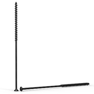 Qualihome #10 Coarse Thread Sharp Point Drywall Screw with Phillips Drive #2 Bugle Head, 1 Lb/Pound, Black, Ideal Screw for Drywall Sheetrock, Wood and More (6 Inch)