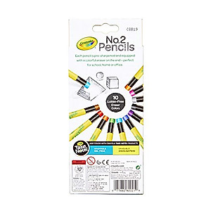 Crayola Number 2 Pencils, Back To School Supplies, 12ct Wooden Pencils