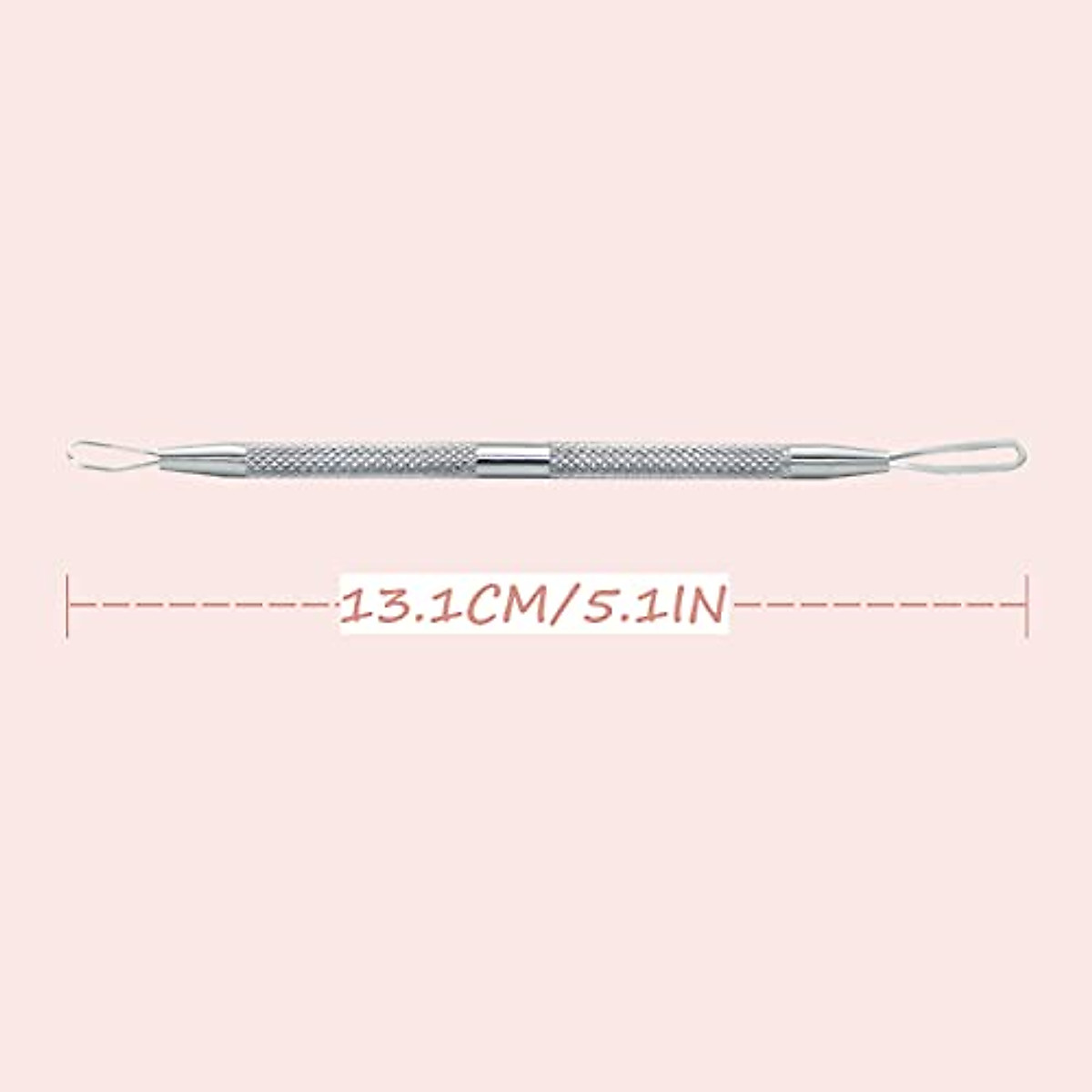 Professional Blackhead Remover Blemish Extractor Tool - Pimple Comedone Removal 2-in-1 Stainless Steel Pimple Popper(2pcs)