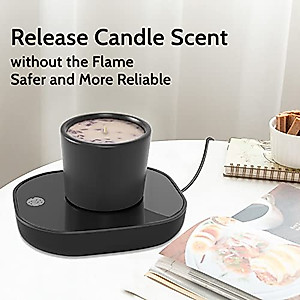 Coffee Warmer Cup Warmer, Smart Coffee Mug Warmer for Desk Home Office Use with 3 Temperature Setting, Beverage Warmer Candle Warmer for Tea, Water, Milk, Coffee Heating Plate