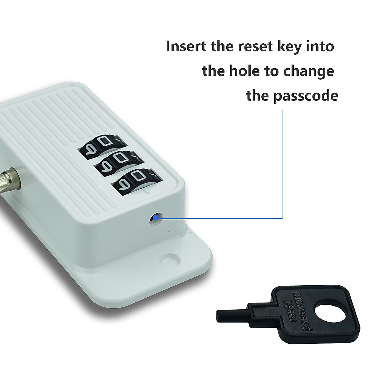 ArbaroClara Fridge Door Lock Child Safety, Heavy Duty Kidsproof Coded Locker Combination Without Keys, Baby Proof Refrigerator Latch for Freezer Cabinet, 2Pack White