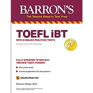 TOEFL iBT: with 8 Online Practice Tests (Barron's Test Prep)