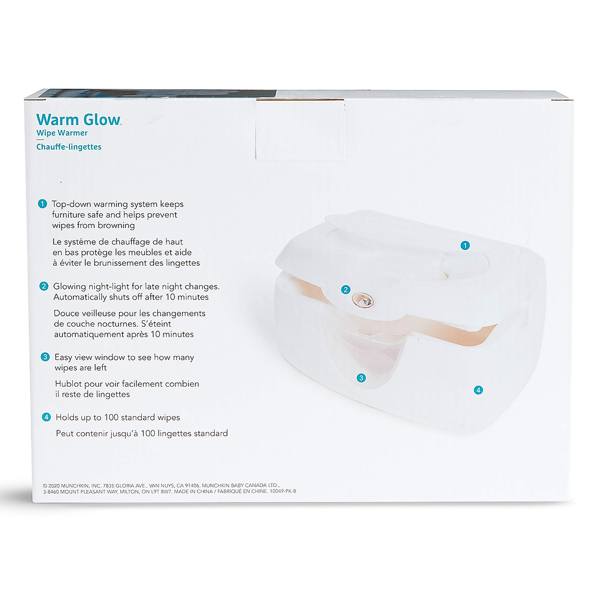 Munchkin Warm Glow Wipe Warmer, White