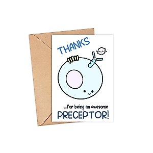 OwingsDesignsPerfect Thanks For Being An Awesome Preceptor Card - Thank You Card Gift For Doctor-Nurse - Cute Medical Card - Medical Thank Your Card - Cell Biology Card - Greeting Card