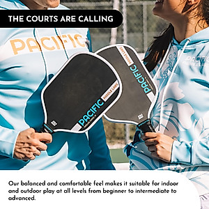 PACIFIC PADDLE LABS Current Carbon Fiber Pickleball Paddle | USAPA Approved Pickleball Paddles | Pro Grit Texture, Max Spin & Comfort | Pickle Ball Paddles Include Pickleball Paddle Cover | 16MM