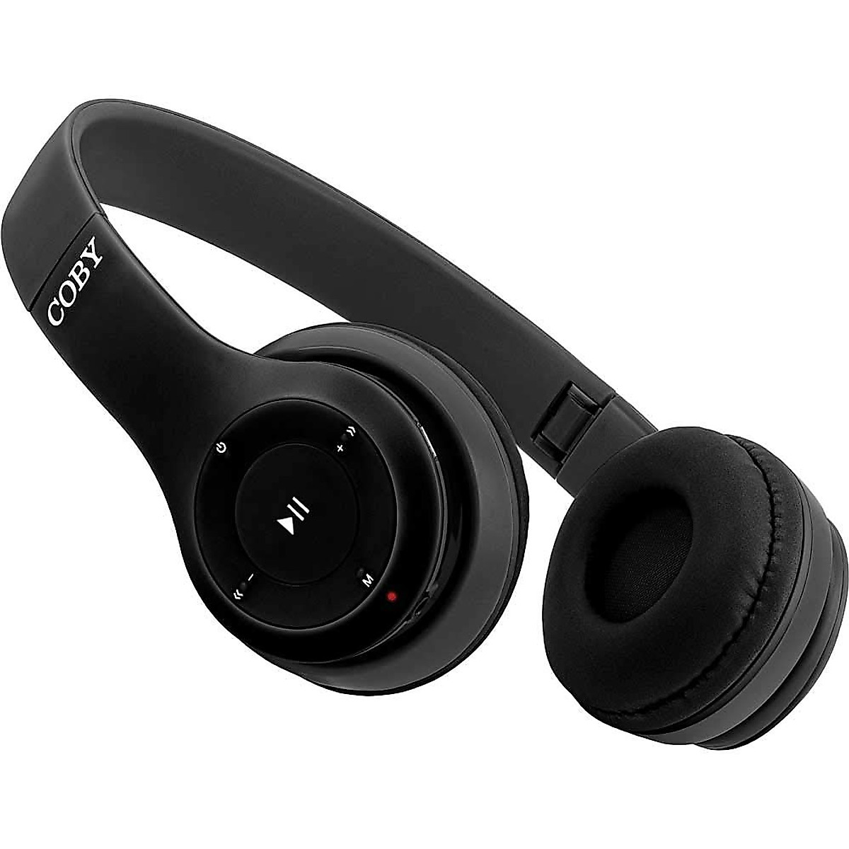 Coby Bluetooth Headphones, Wireless Headphones with Mic Built-in, AUX, Hands-Free Calling, Over-Ear Foldable Headset, Rechargeable, 5-HR Play