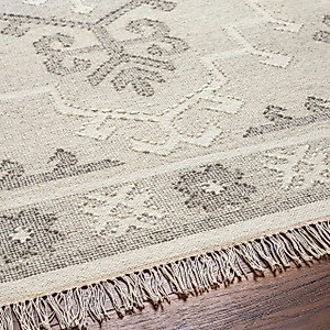 Hauteloom Afra Wool Living Room, Bedroom Area Rug - Gray - 8' x 10'