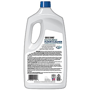 Quick Shine Multi Surface Floor Cleaner 64oz | Plant-Based, Ready to Use, Dirt Dissolving, Streak Free, No Rinse | Use on Hardwood, Laminate, Luxury Vinyl Plank, Tile & Stone | Safer Choice