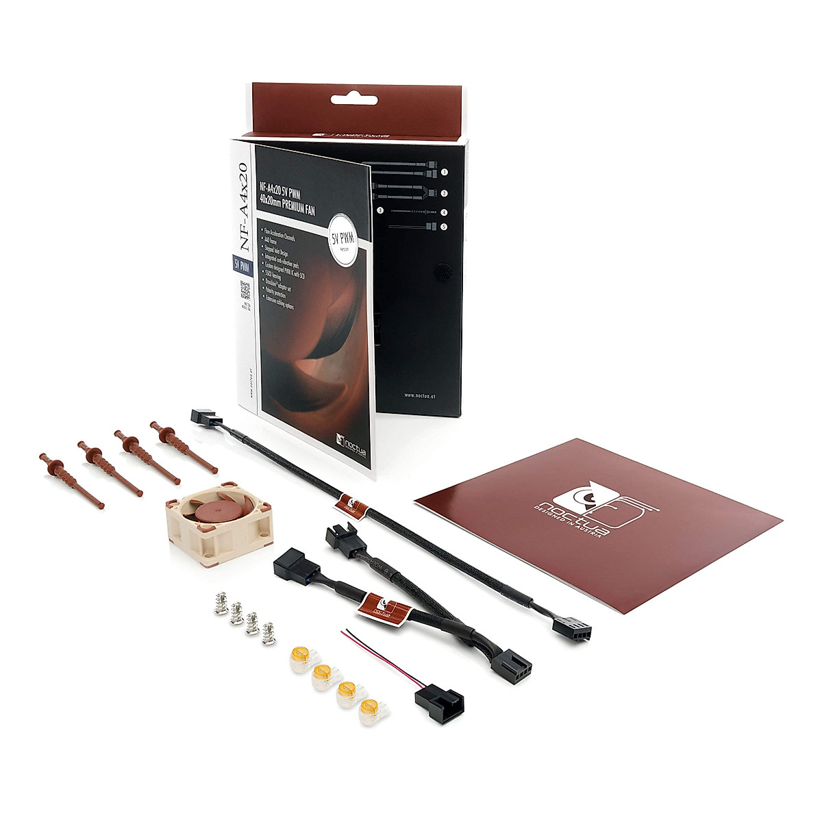 Noctua NF-A4x20 5V PWM, Premium Quiet Fan, 4-Pin, 5V Version (40x20mm, Brown)