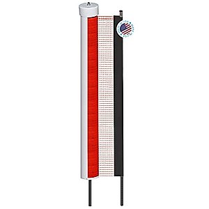 Kidkusion Retractable Driveway Guard, Orange, 25' | Driveway Safety; Outdoor Net; Barrier; Adjustable …