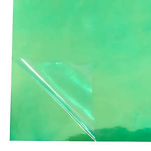 AuMoHall Holographic Laser Green to Blue Chrome Car Vinyl Wrap Glossy Chameleon Vehicle Vinyl Film Car Motorcycle Color Changing Film, 7.87'' x 11.81''