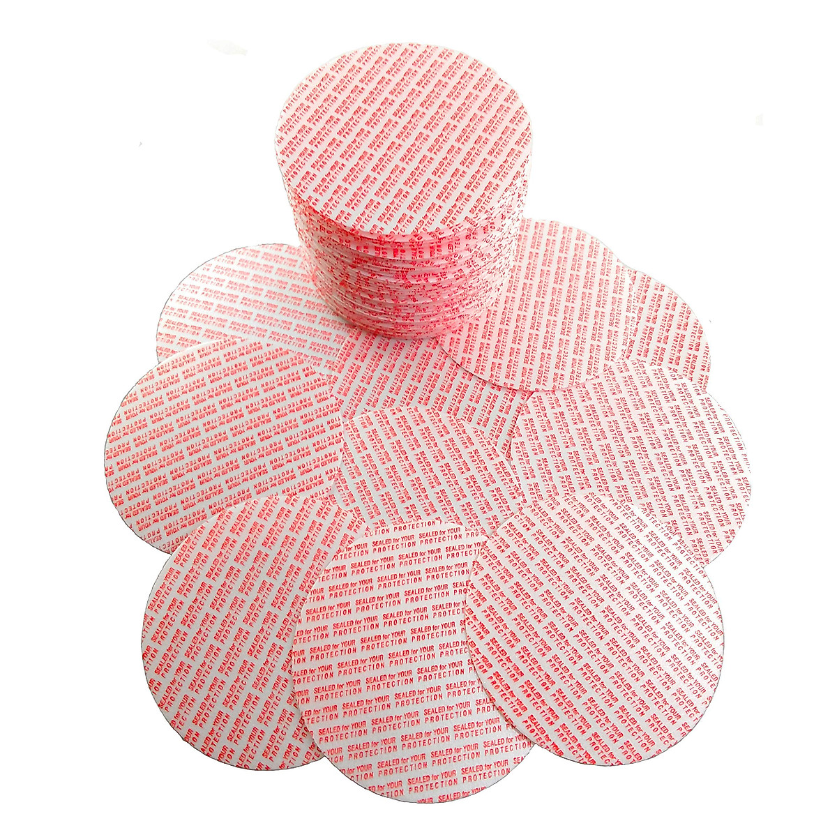 Pressure Sensitive Torque Activated Cap Seals Liners -100 PCS - for Regular Mouth Glass & Plastic Ball Mason Canning Jars - No Induction Sealer Needed - 70 mm (2.75") Made in USA