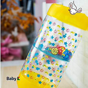 BABY K Inflatable Baby Roller Toy (Yellow) - Tummy Time Toys for Babies 0-6 Months - Baby Crawling Toys for Babies 6-12 Months- Early Development Crawling Fitness Baby Toys - Baby Exercise Toys