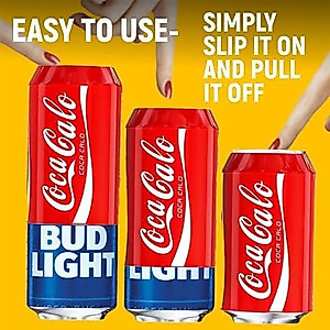 BeerSkin Skywin Silicone Can Cover- 5 Pack 12oz (355ml), Silicone Can Sleeve, Soda Can Sleeve, Hides Can by Disguising as a Can of Soda (New Mix Colors)