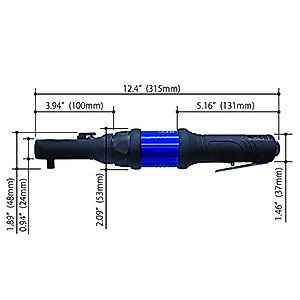 SP Air Corporation Sealed Flat Head Ratchet, 3/8-Inch, SP-7786-V2 , Black