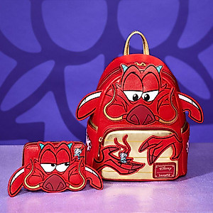 Loungefly Disney Mulan 25th Anniversary Mushu Glitter Cosplay Zip-Around Wallet