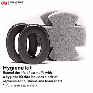 3M PELTOR Optime 105 Earmuffs H10A, Over-the-Head, Black/Red