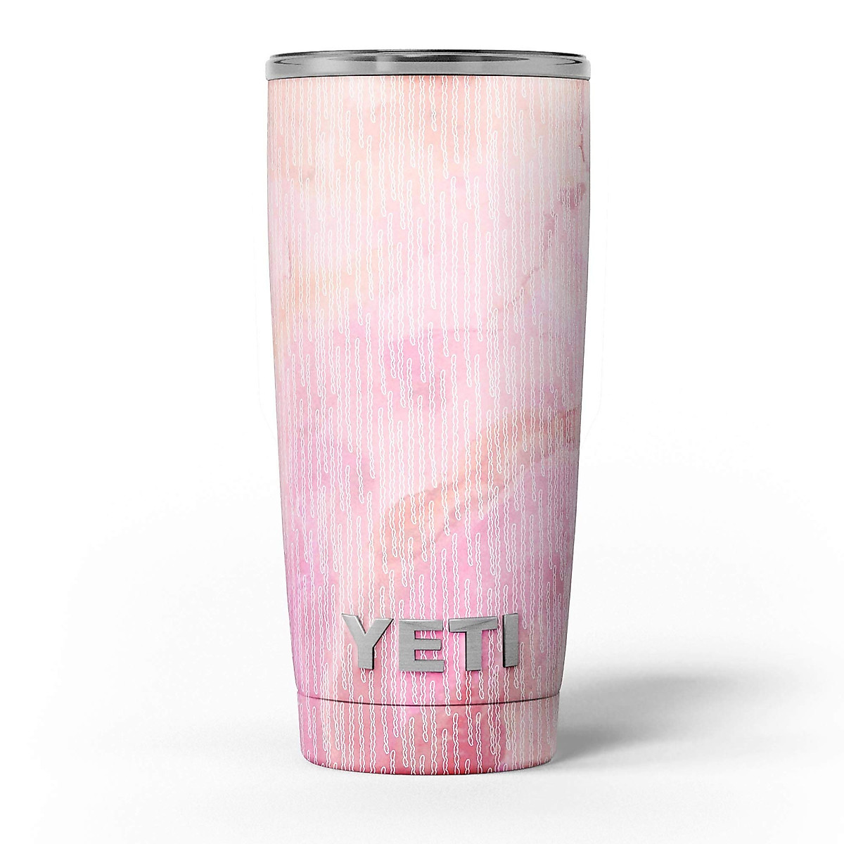 Design Skinz The Pink Orange Watercolors Under a Microscope - Skin Decal Vinyl Wrap Kit Compatible with The Yeti Rambler Cooler Tumbler Cups