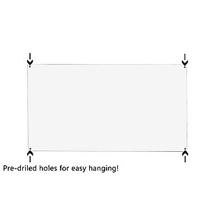 Door Push Plate with 4 Pre Drilled Holes Clear Acrylic 12" x 24" Protective Plastic Piece 1/8" Thick for Scuff Marks and Damage by Marketing Holders