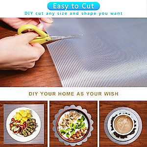 Kitchen Shelf Cabinet Liner, Non-Adhesive Waterproof Durable Drawer Fridge Liner Mat for Kitchen Cabinet, Shelves, Refrigerator, Closet, Storage, Desks, Clear 24 Inches x 6.56 FT