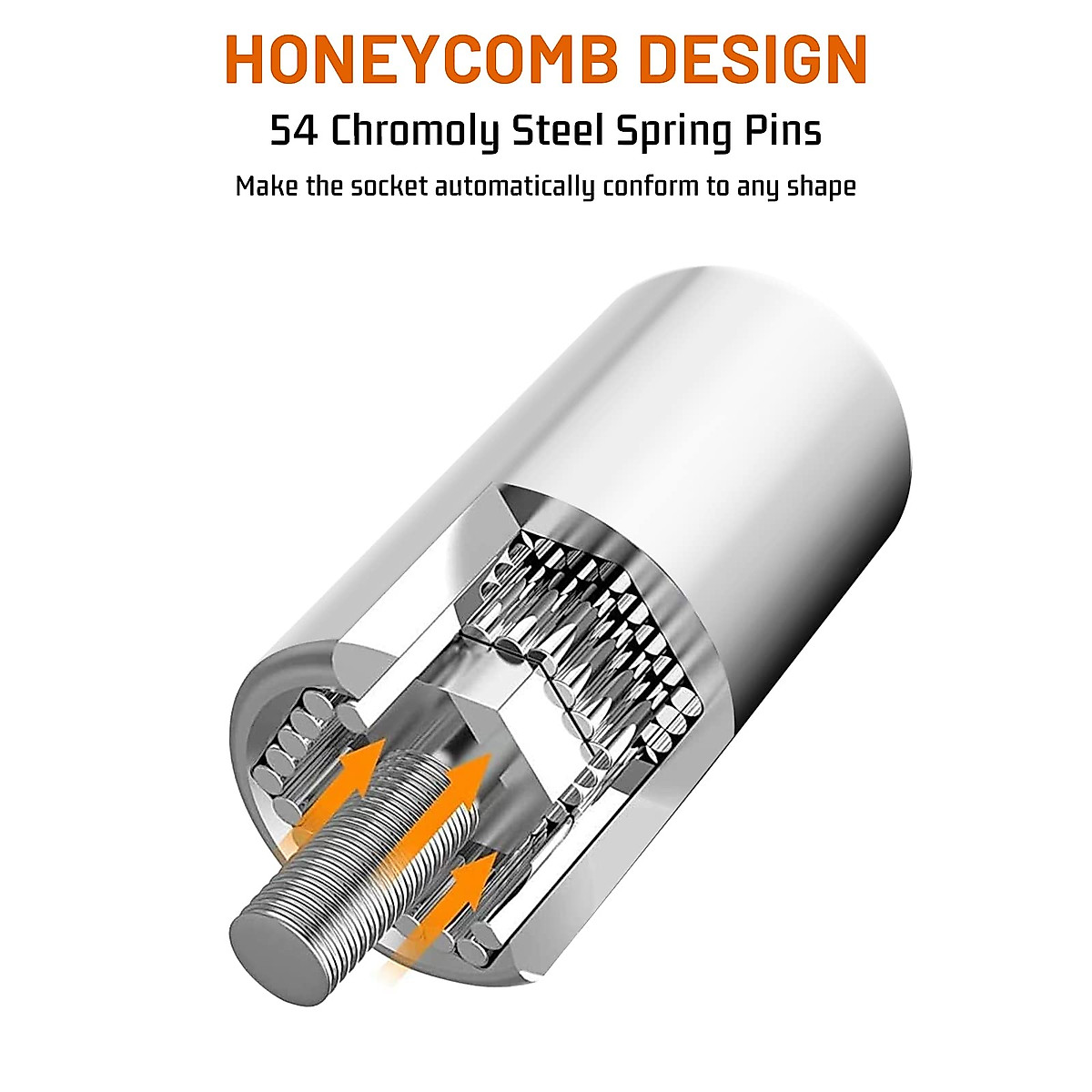 Heywork Universal Socket Tools Gifts for Men Dad, Birthday Gifts Super Socket with Power Drill Socket Adapter, Cool Gadgets for Men/Dad/Women/Husband 1/4"-3/4"（7-19mm）-Gift Box