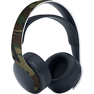 PlayVital Army Green Camouflage Full Set Skin Decal for ps5 Console Disc Edition, Sticker Vinyl Decal Cover for ps5 Controller & Charging Station & Headset & Media Remote