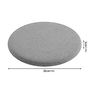 Muellery Memory Foam Seat Cushion Round Pain Relief Chair Pad 11in(28cm) Charcoal TPYU133156